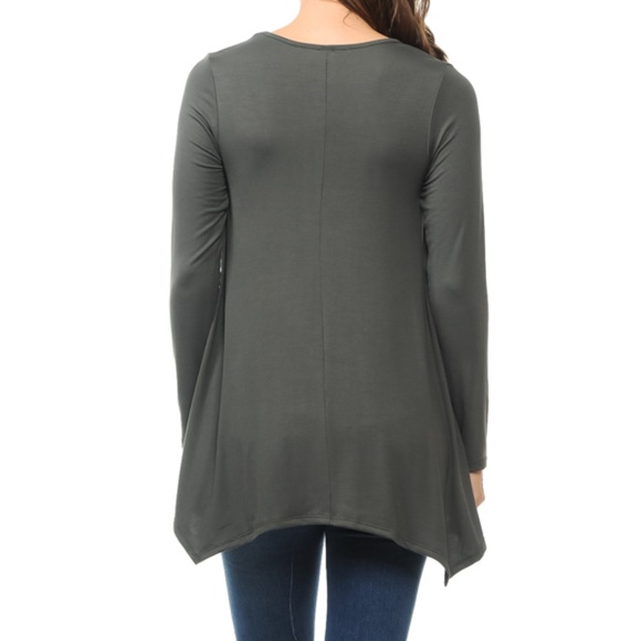 Magic Fit | Tops | Dark Gray Long Sleeve Tunic | Poshmark